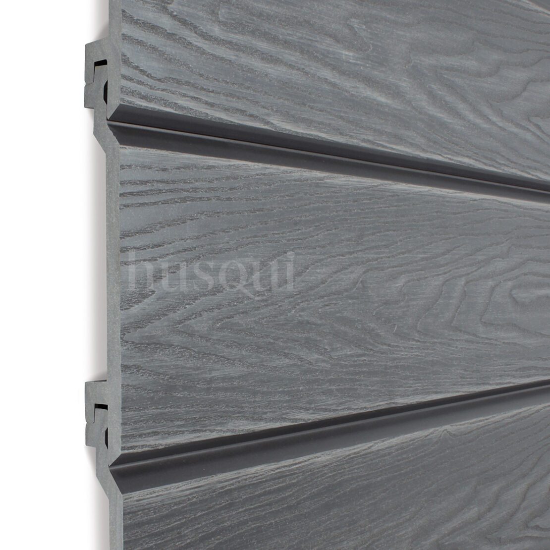 Grey Woodgrain Composite 145mm Wall Cladding | Husqui