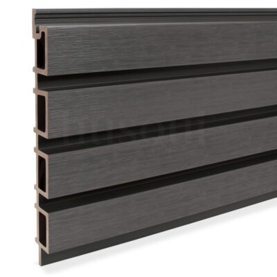 219mm Grey Composite Slatted Cladding | Husqui®
