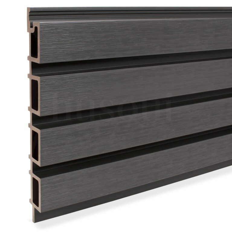 219mm Grey Composite Slatted Cladding | Husqui®